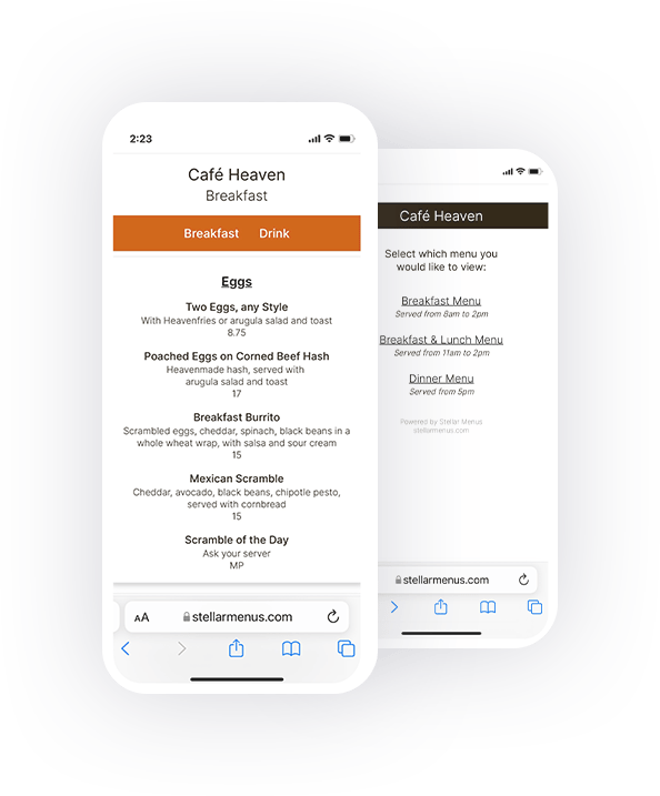 Home - Stellar Menus